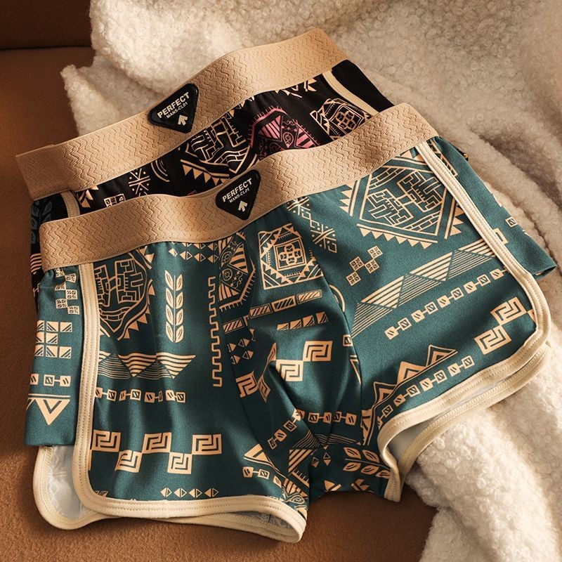 High-Grade American Retro Ethnic Style Men's Underwear Men's Breathable ...