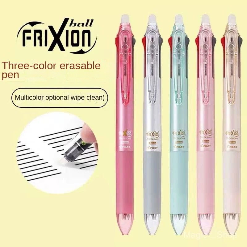 Japan Japan Pilot Baile frixion Three-Color Erasable Gel Pen 0.5mm Easy ...