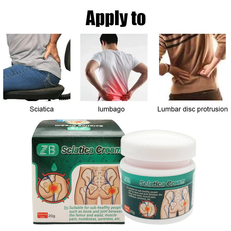20g Sciatica Cream Ointment for Sciatic Nerve Pain/Lower Back Pain ...