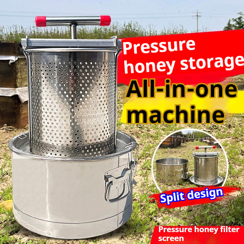 Stainless steel Bring honey bucket, Honey press machine, manual soil ...