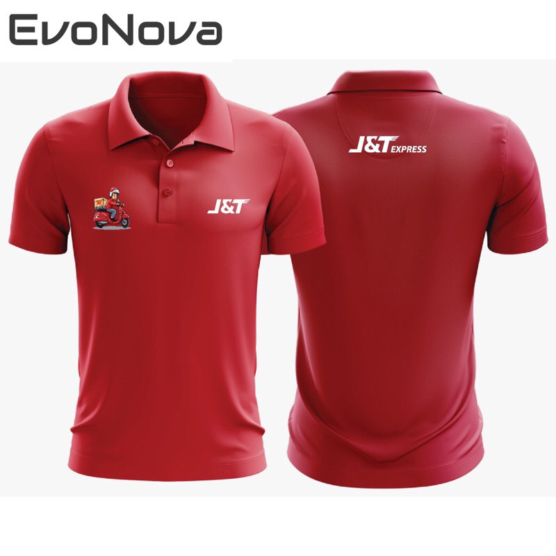 J&T Express JNT Short Sleeve POLO Shirt for Delivery Workers Breathable ...