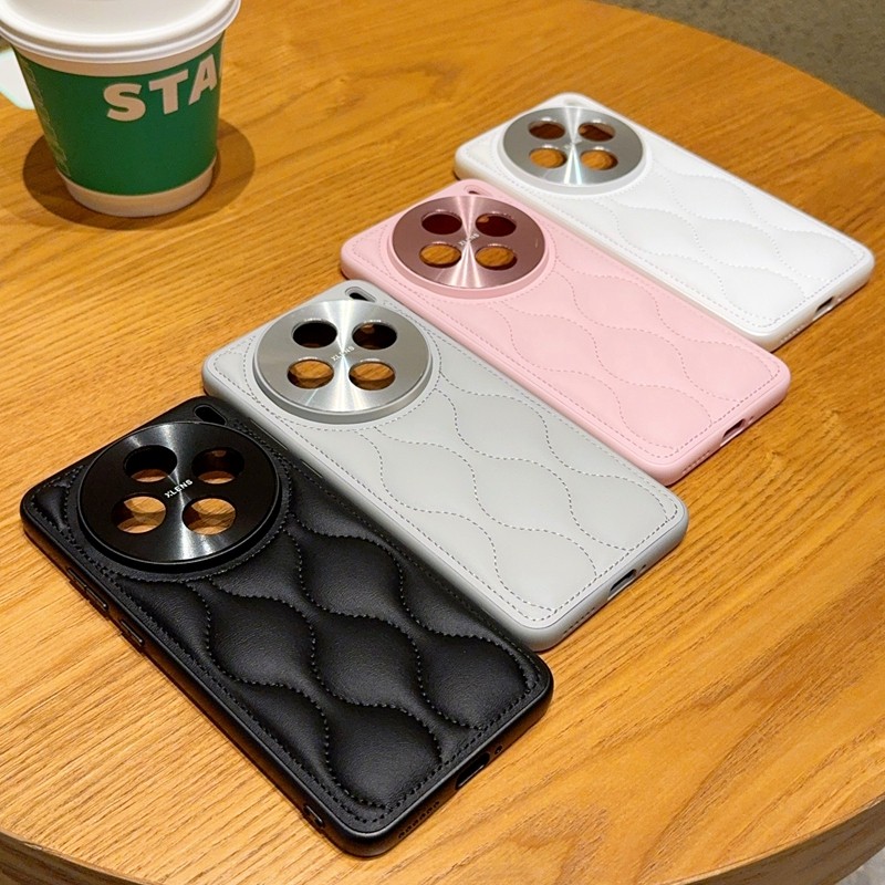 Phone Case for VIVO X200s X100 X100s Pro X200 Pro Mini X100 X200 Ultra Luxury Leather Wave Metal ...