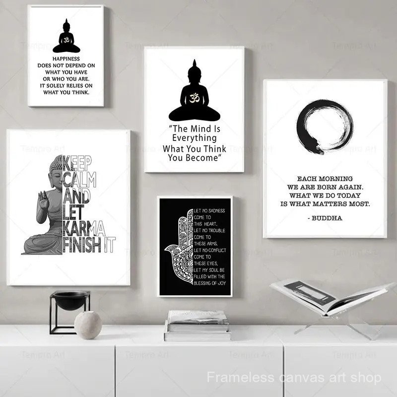 Zen Buddhist Scriptures Poster Happiness Keep Calm Inspirational Quotes ...