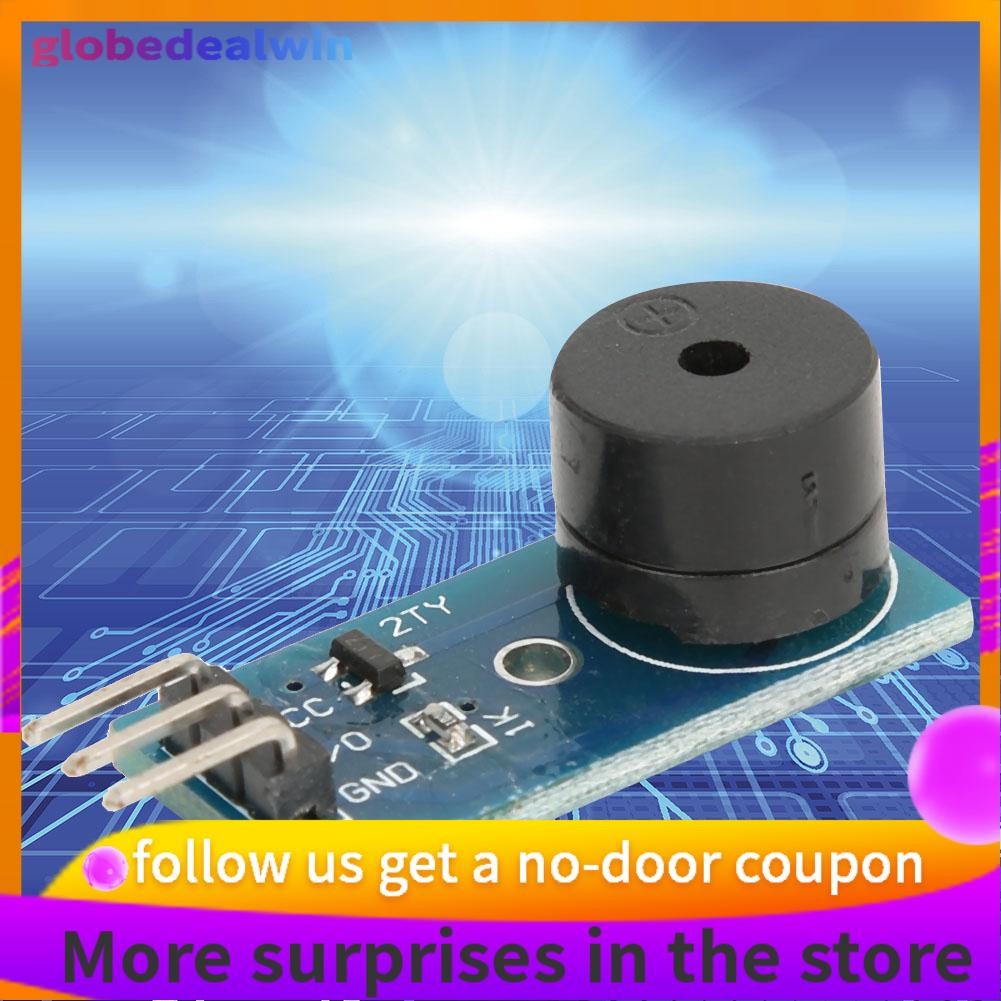 Globedealwin Buzzer Module Low Level Trigger Passive Alarm 3.3V-5V ...
