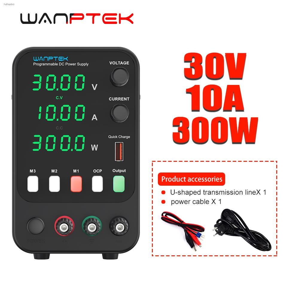 COD☆Wanptek Adjustable DC Power Supply 30V 10A 60V 5A Lab Bench Power Source Stabilized Power ...