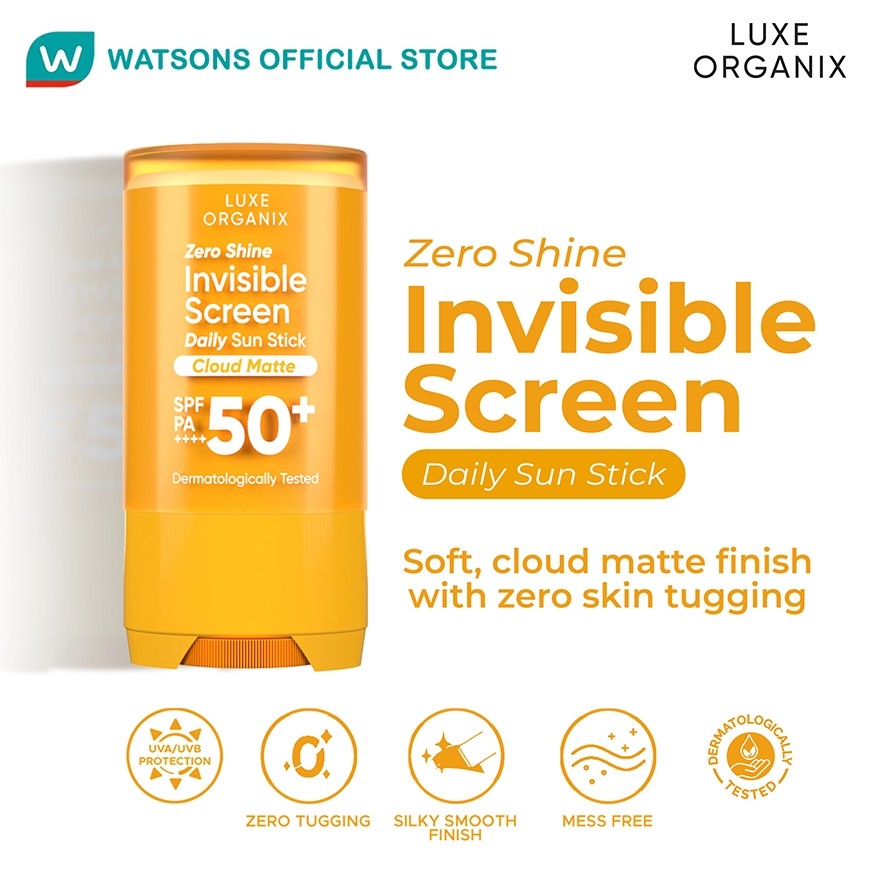 LUXE ORGANIX Zero Shine Invisible Screen Daily Sun Stick SPF 50 17g | Shopee Philippines
