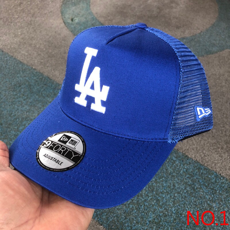 LA cap blue wl aframe trucker cap net cap curved high quality ...