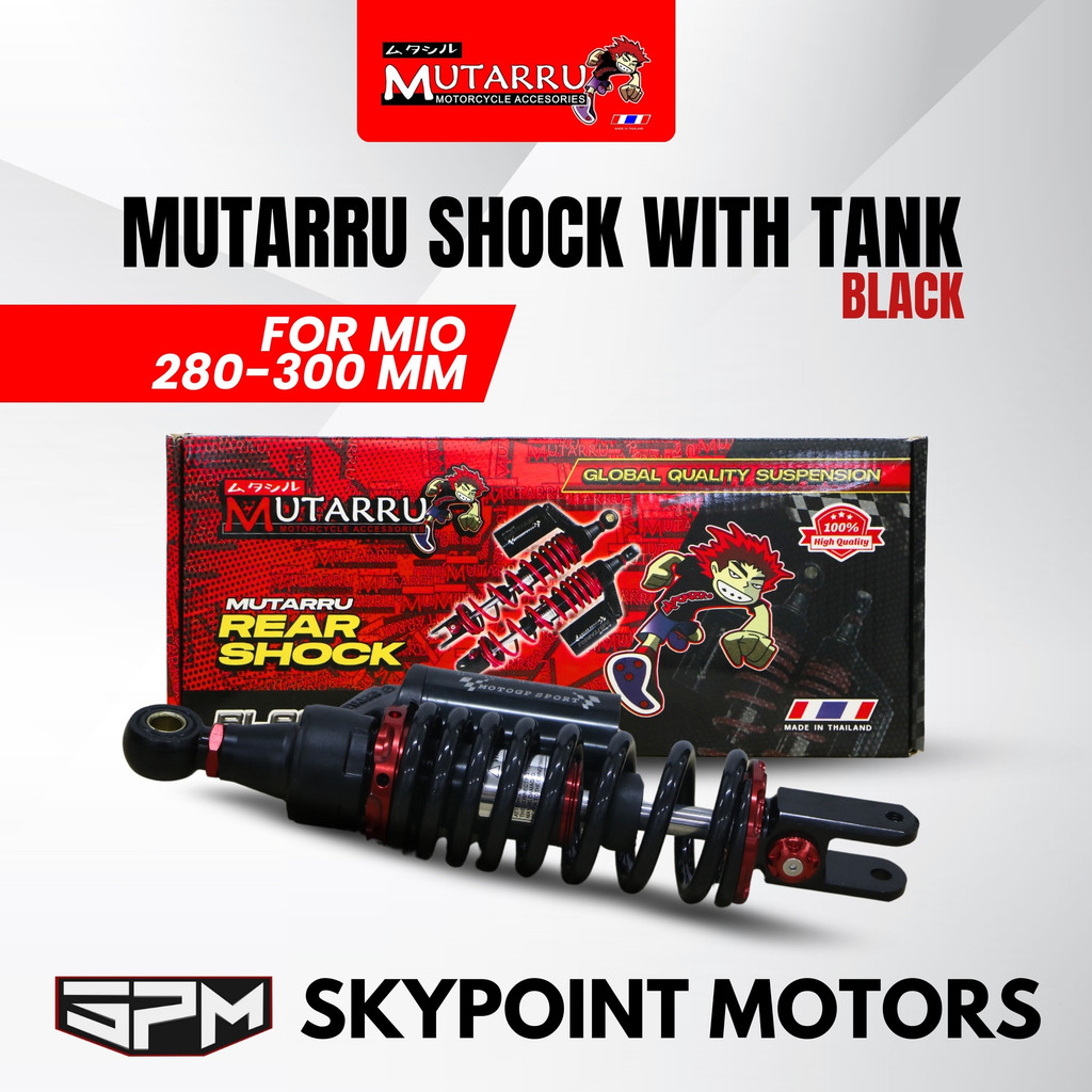 MUTARRU SHOCK WITH TANK FOR MIO 280-300MM BLACK (9713-034) | Shopee ...