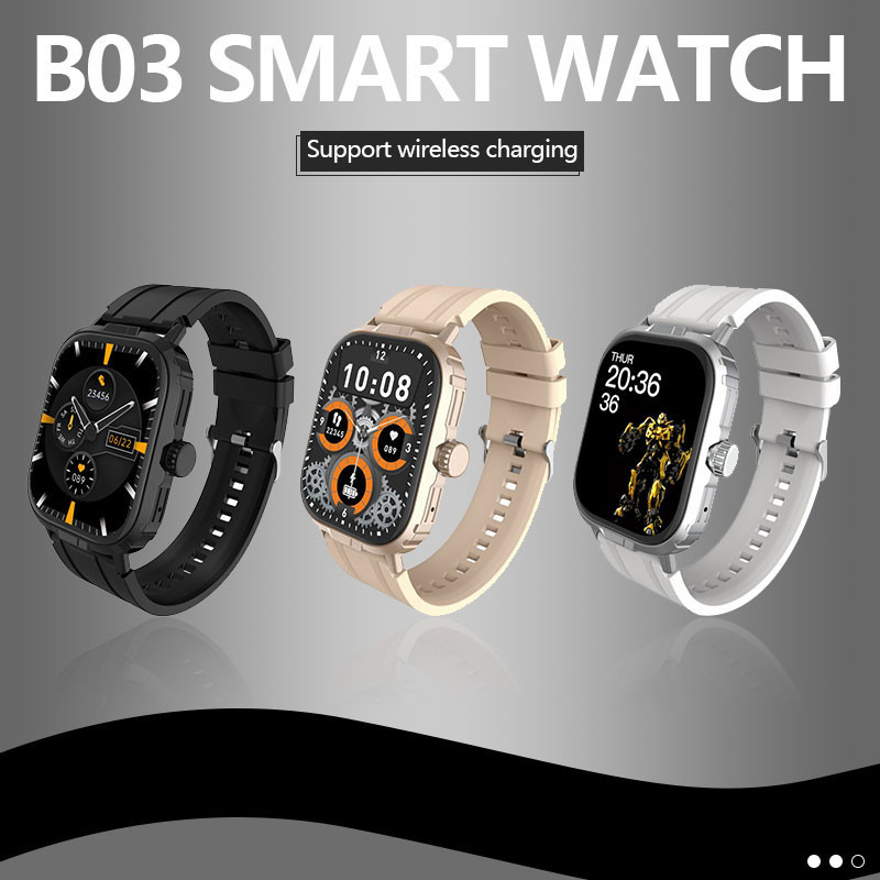 The B03 smartwatch has an ultra-low power chip that can record heart ...