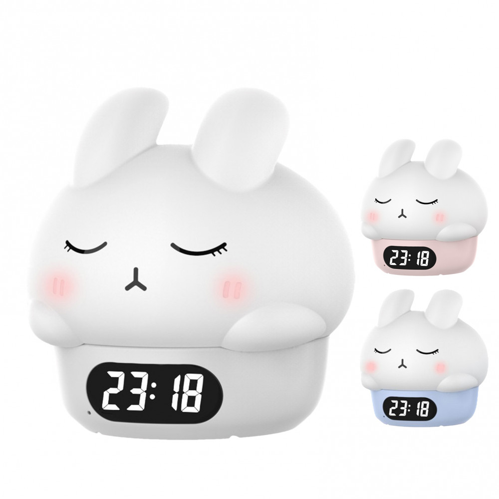 YL Bunny Alarm Clock , Sleep Training Night Lights , Rabbit Silicone ...
