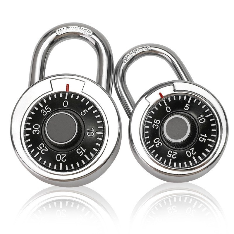 Black Dial Rotary Padlock Safe Combination Password Lock for Gym and ...