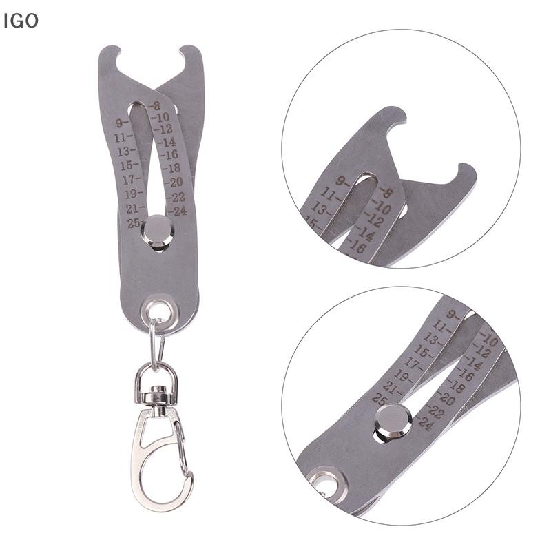 IGO Precise Thread Size Checker Keychain Portable Caliper Gauge Metric ...