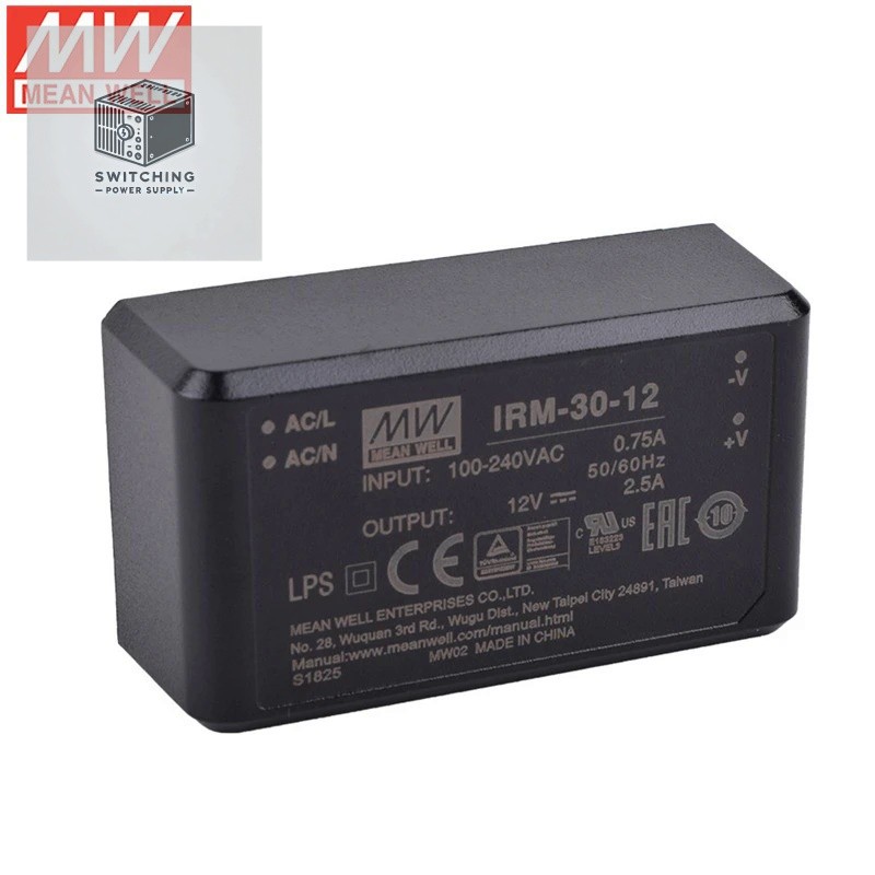 PCB Screw Terminal Style IRM-30 Series 30W Encapsulated AC-DC Module ...