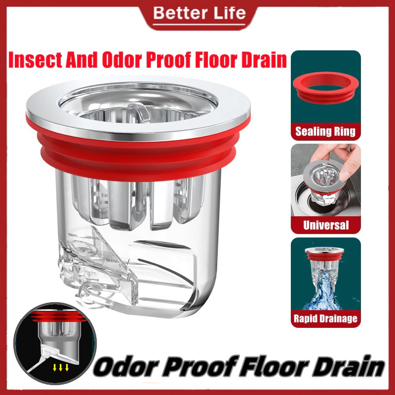 Magnetic Floor Drain Universal Bathroom Insect Odor Resistant Trap ...