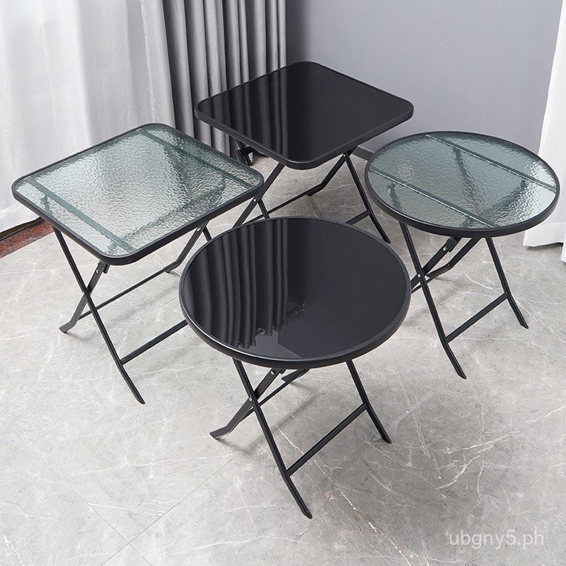 R2Folding Dining Table Milk Tea Shop Simple Small round Table Balcony ...