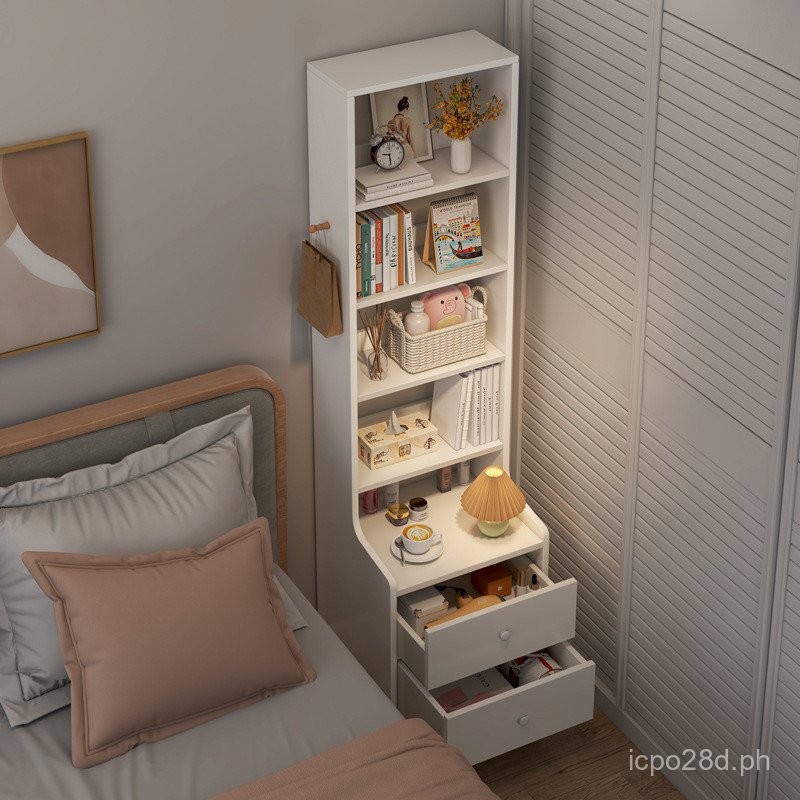 Bedside Table Simple Modern Bedroom Wall Multi-Functional Simple Rack ...