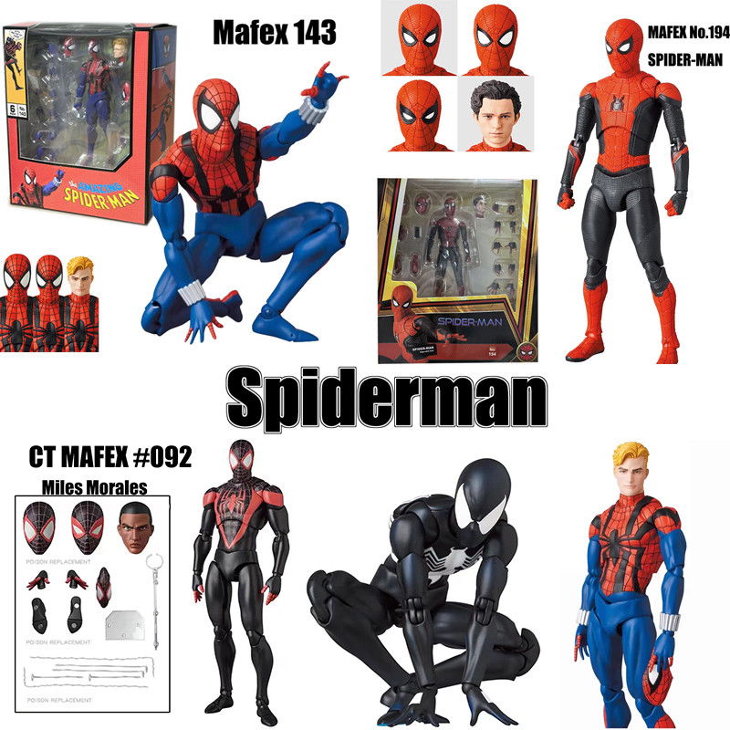 Action Figure Mafex 143 Ben Reily Spider Man Mafex 147 Symbiote ...
