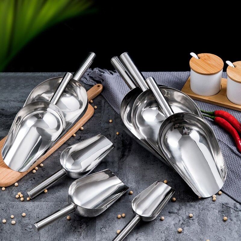 Stainless Steel Ice Scoop Ice Cream Crushed Shovel Candy Sugar Food ...