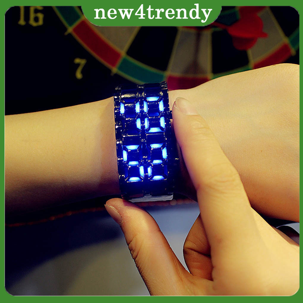 1/2/3 Men Watch Lava LED Faceless Watches Digital Bracelet Couple Lover ...