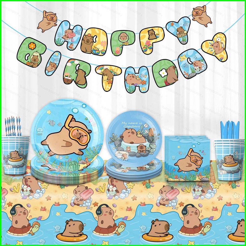 SQA Capybara cartoon Themed Decoration Celebrate birthday Party ...