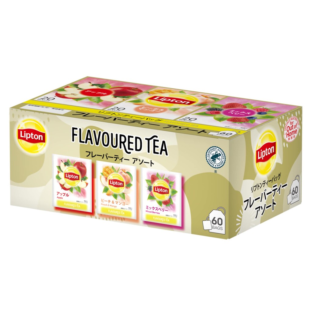 Lipton Black Tea Flavored Tea Assortment 3 kinds (Apple, Peach & Mango ...