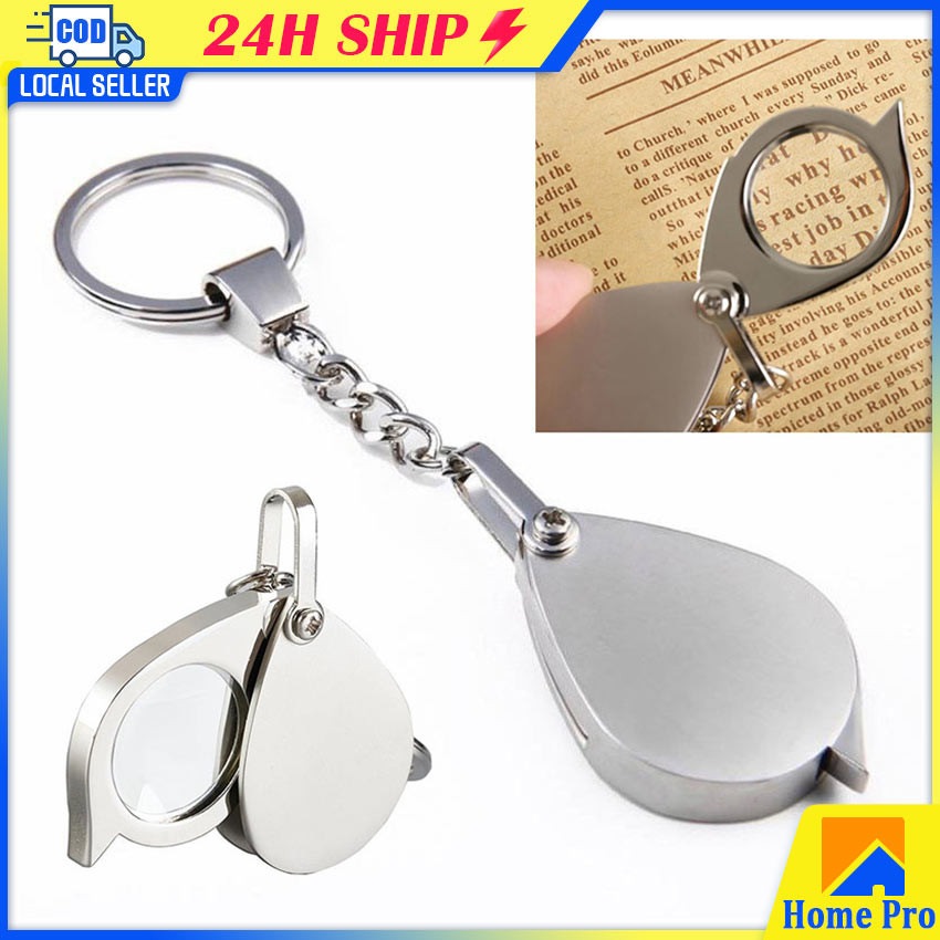 Plastic Portable Folding Magnifier Handheld Glass Lens Keychain ...