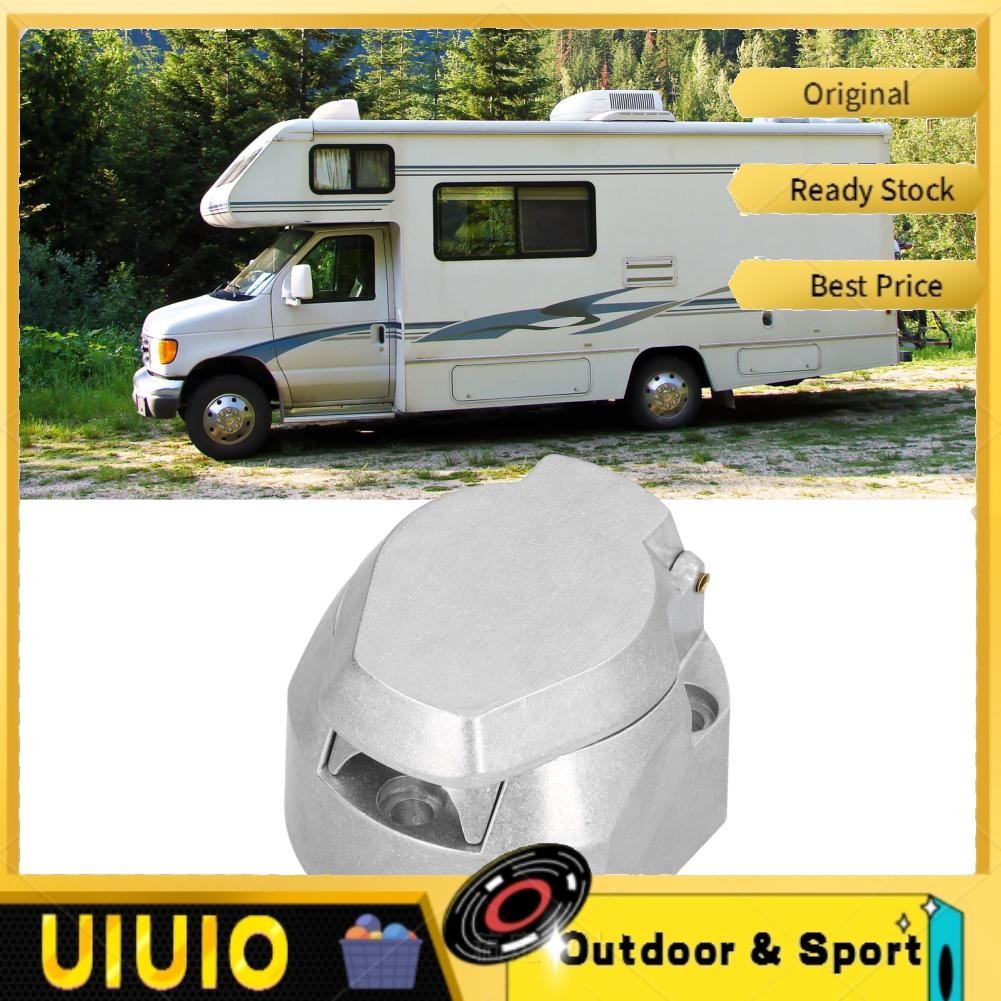 Uiuio Trailer Wiring Socket Self Grounding 12V 7Pin Aluminum Connector ...