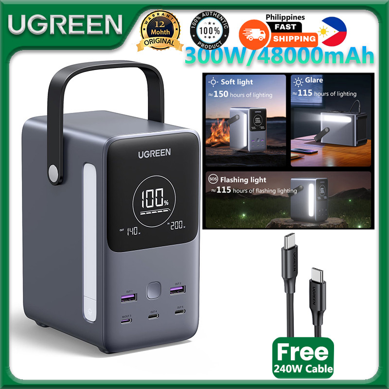 UGREEN Outdoor Camping Travel Power Pack 300W 48000mAh With Smart ...