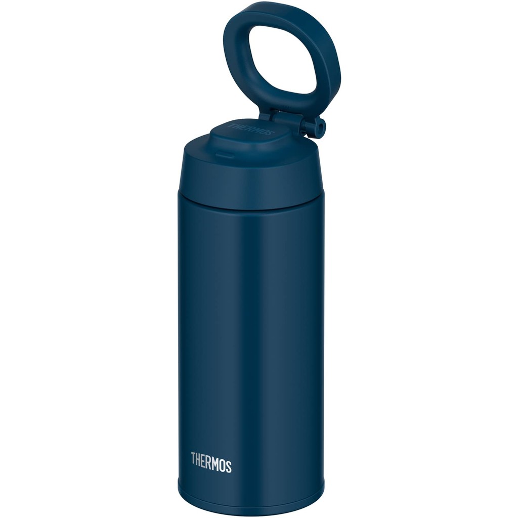 Thermos Water Bottle Vacuum Insulated Portable Mug with Carry Loop 500ml Indigo Blue JOO-500 IBL ...