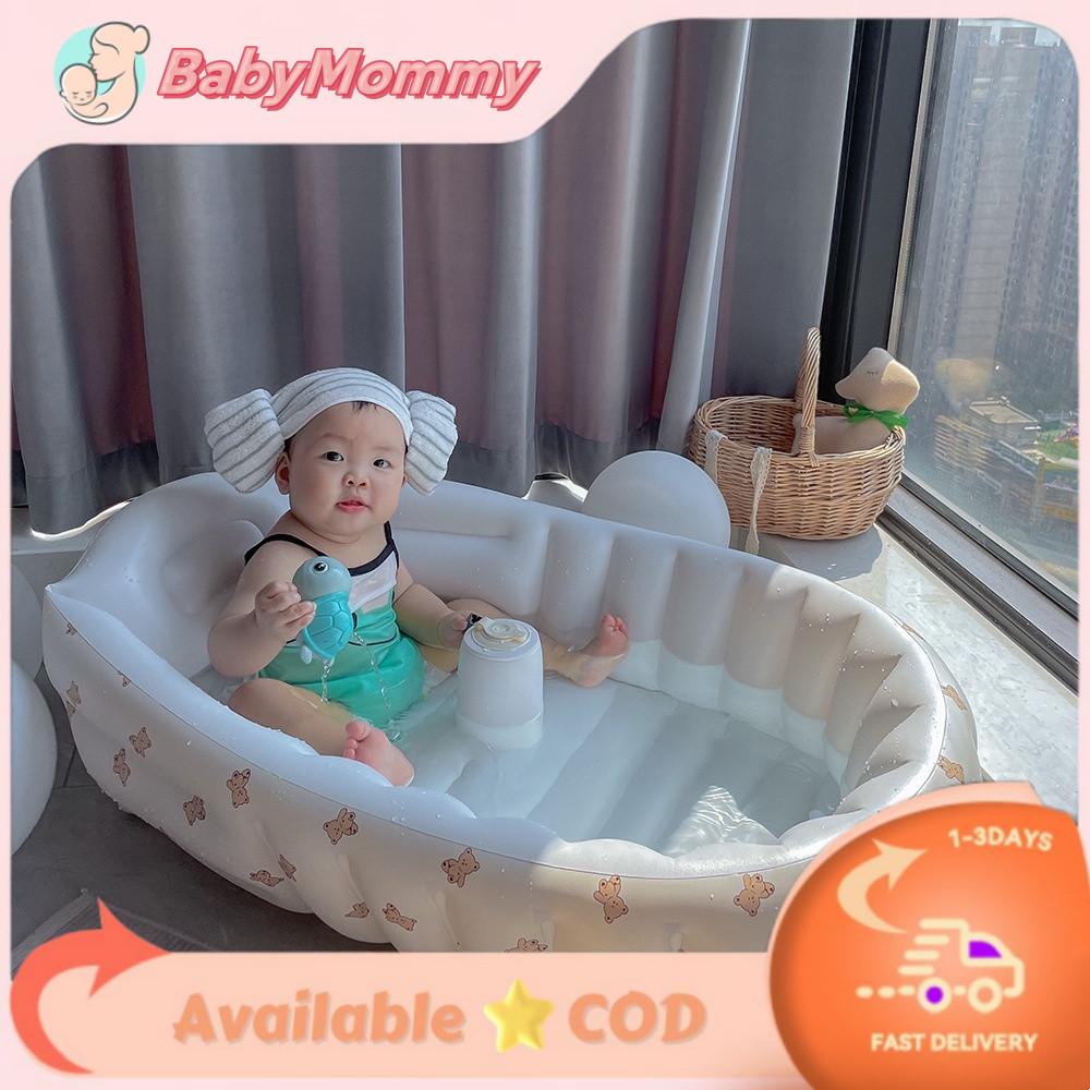 INS Baby Bath Tub Multifunctional Inflatables Folding Baby Bathtub Cute ...