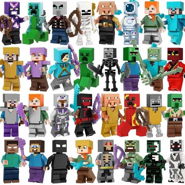 minecraft toy minecraft Zombie Villager Guardian Pig Spirit Drowned ...