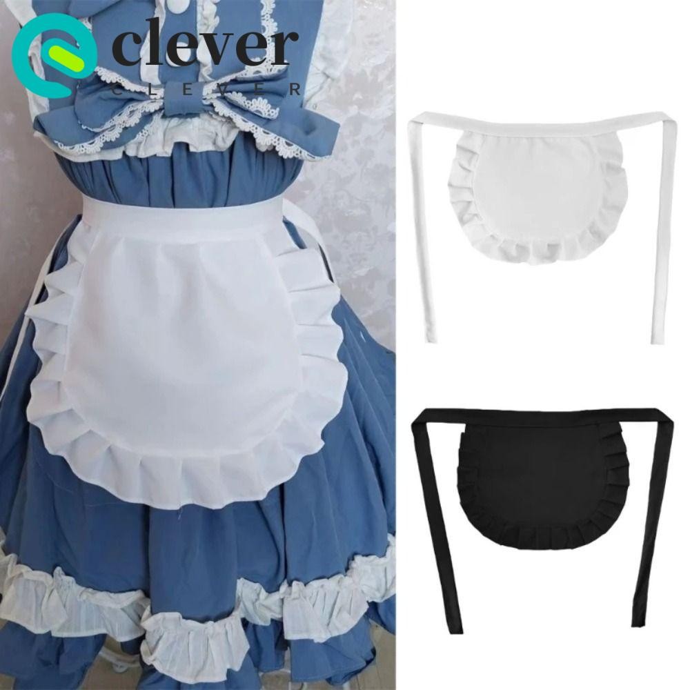CLEVER 1Pcs Waist Apron, Black White Waitress Maid Style Cooking Aprons ...