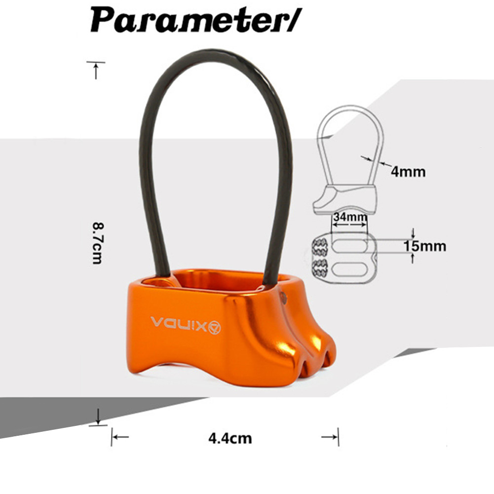 25kN Rock Climbing Abseiling Device Carabiner Outdoor Downhill ...
