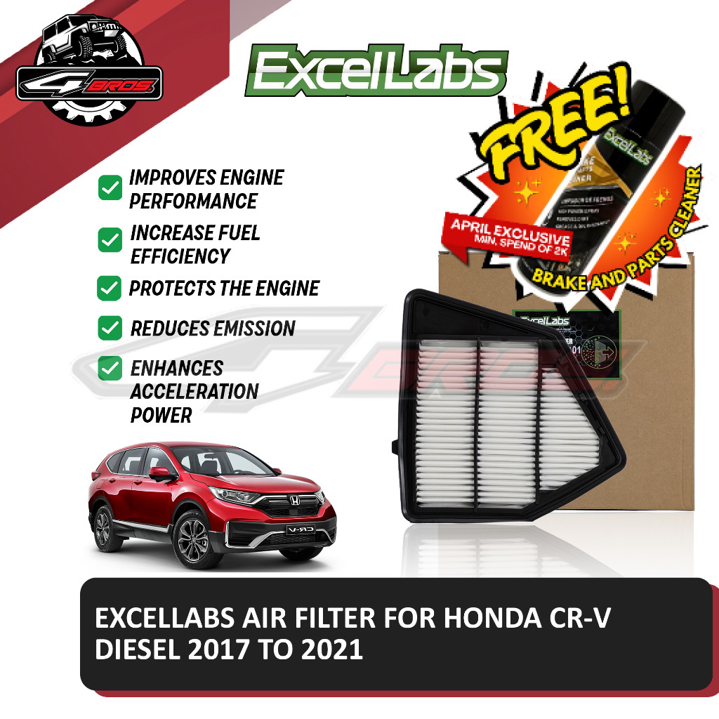 Excellabs Air Filter for Honda CR-V Diesel 2017 to 2021 (17220-RSX-G01 ...