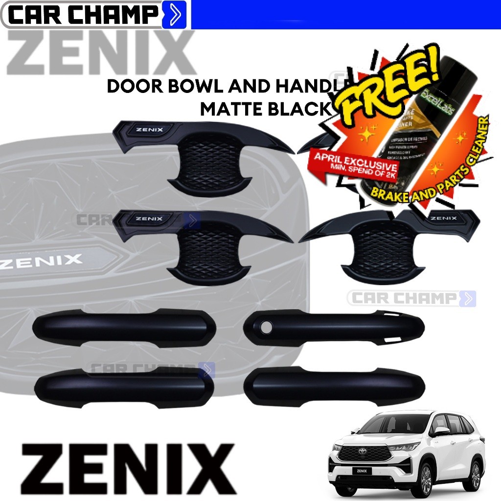 Toyota Zenix 2023 to 2025 Door Bowl and Handle Cover Matte Black ...