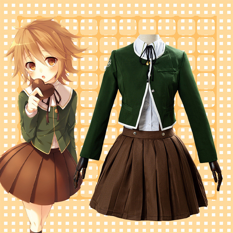 Danganronpa Cosplay Chihiro Fujisaki Uniform Campus Uniform Set Role ...