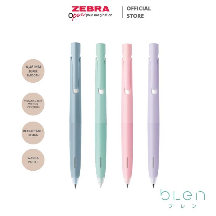 Zebra Blen Emulsion Ink Pen - Pastel Color 05mm | Shopee Philippines