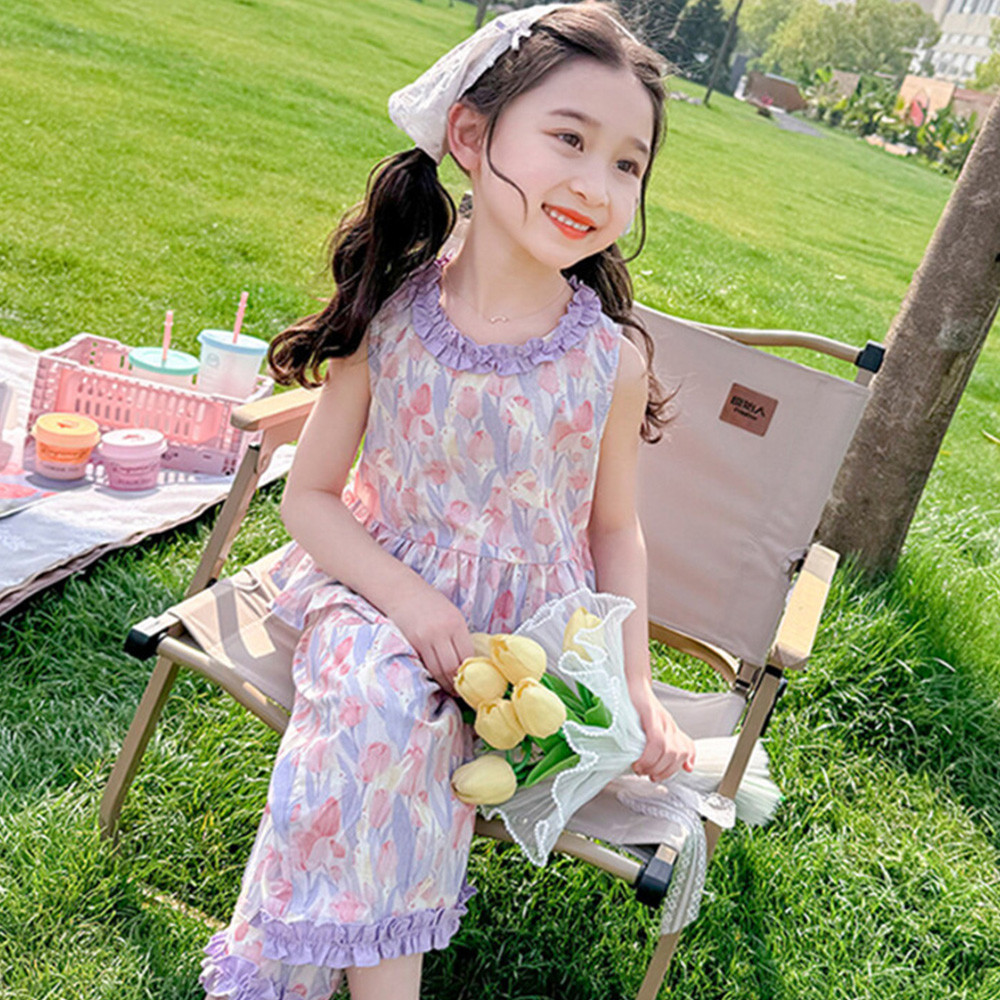 Girls Terno Lace Set Sleeveless Top and Wide Leg Pants 1 to 8 Years ...