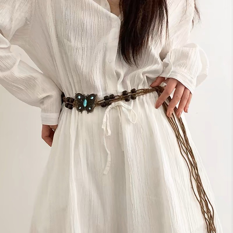 Bohemian Retro Braided Waist Rope Accessories Belt Women's Decorative ...