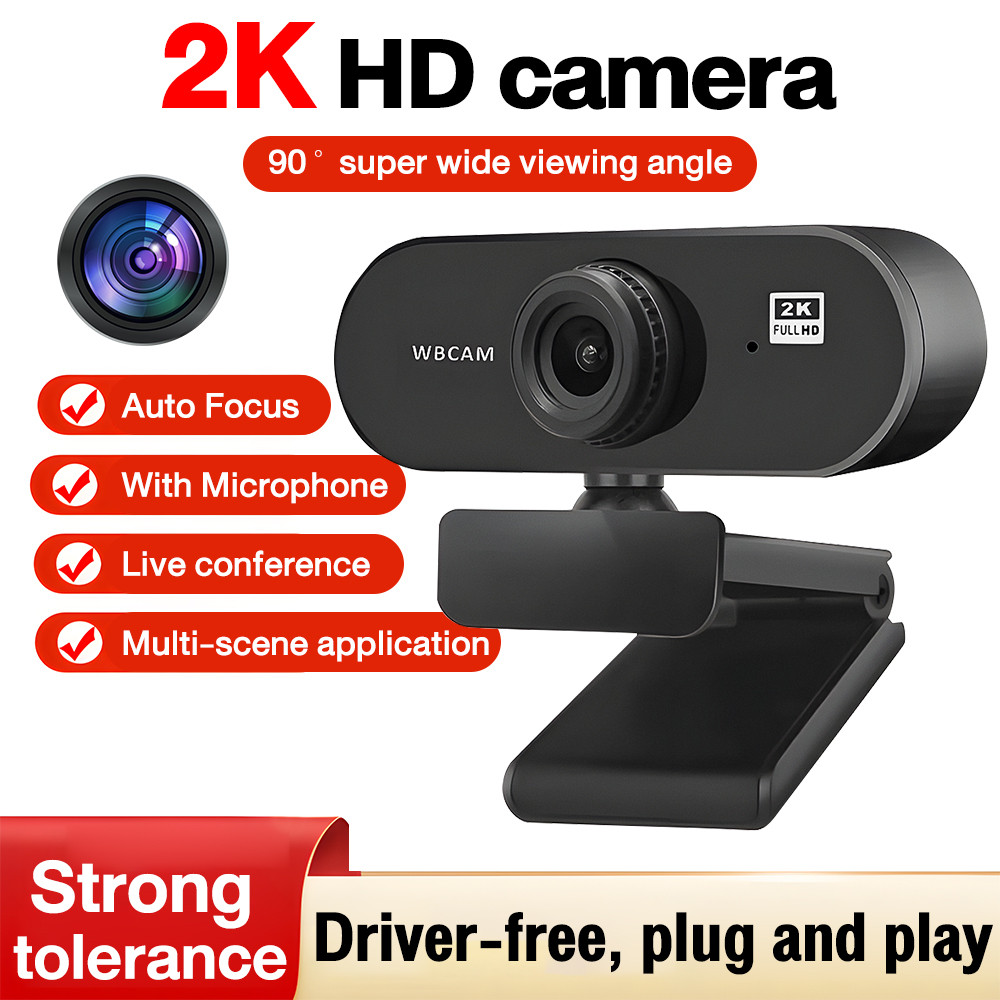 Actual 2K HD Webcam Full HD Video Calling USB Web Camera With Noise ...