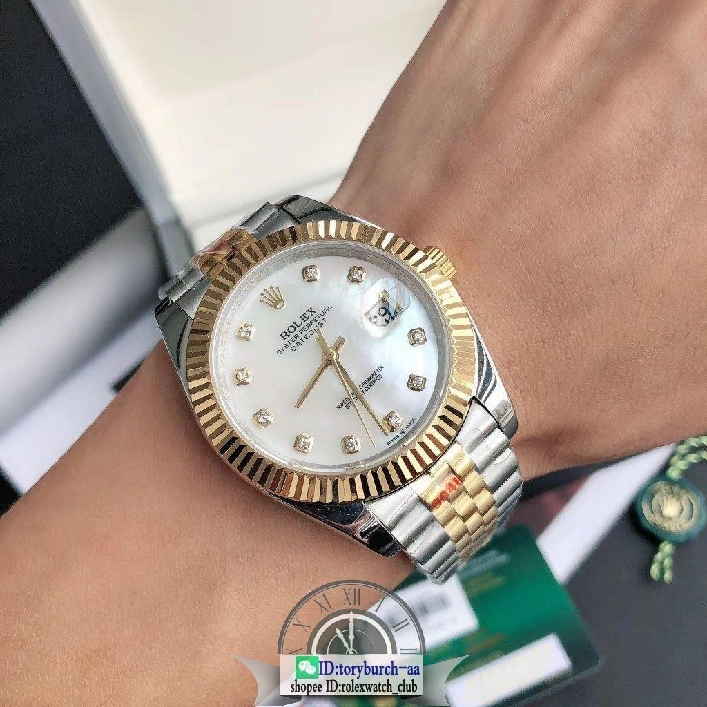 Rolex oyster perpetual datejust men's chrono diamond scale analog watch ...