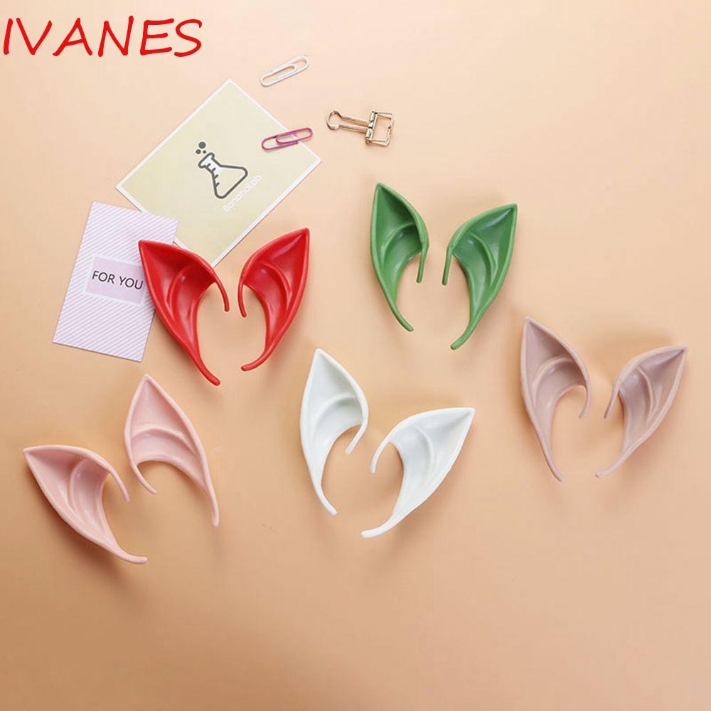 IVANES Latex Elf Ears Personality Harmless Emulsion Christmas Decor ...