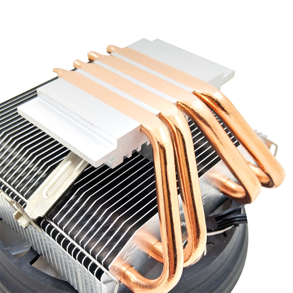 4 Heat Pipes CPU Cooler PWM 4 Pin PC Radiator Quiet Cooling Fan ...