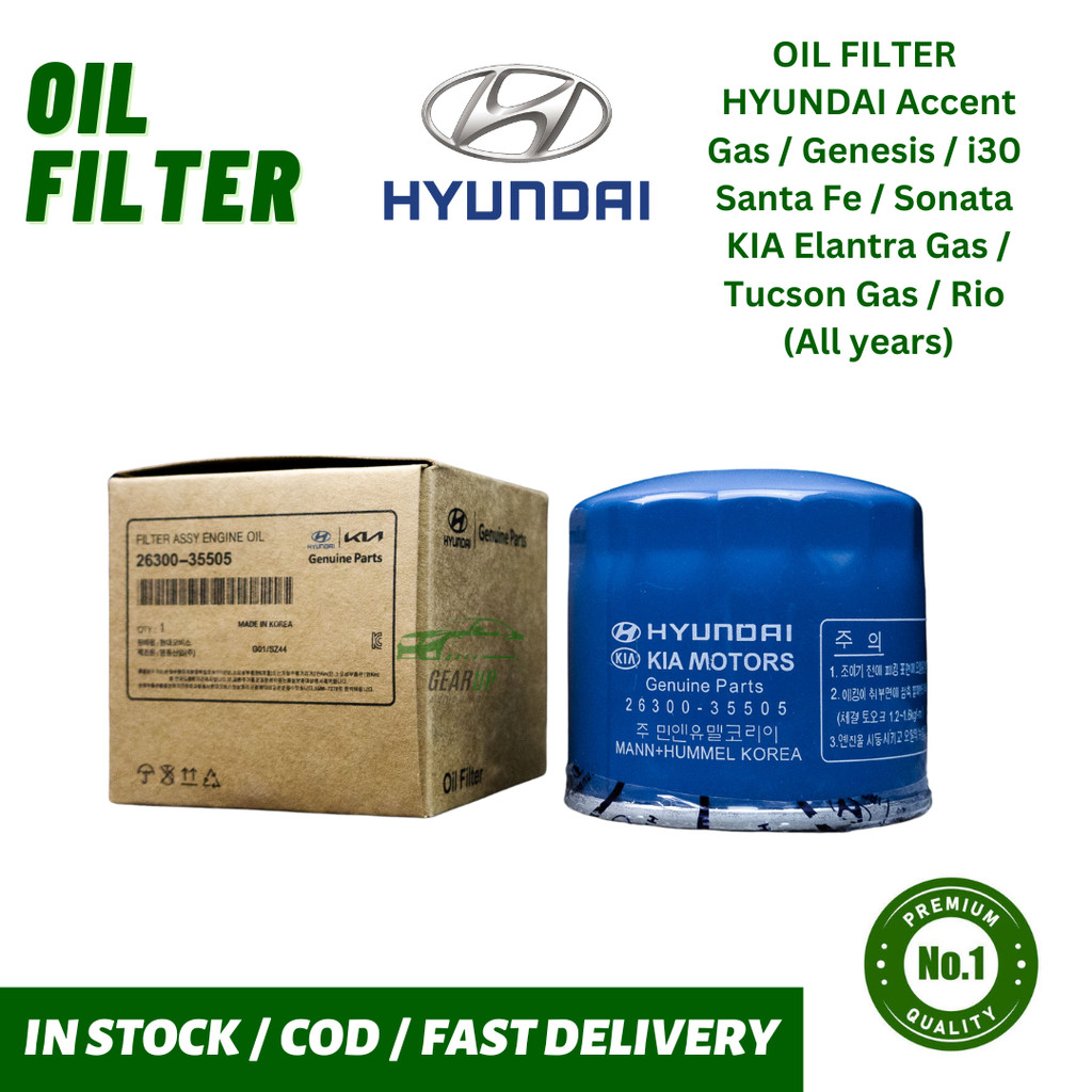 OIL FILTER for HYUNDAI Accent Gas / Genesis / i30 / Santa Fe / Sonata ...