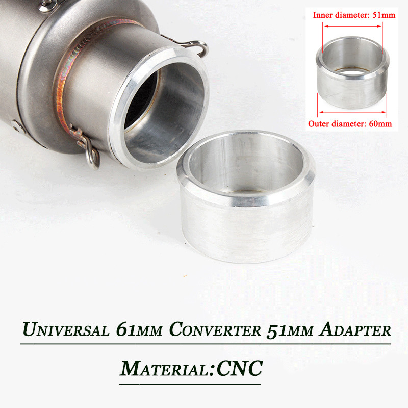 Motorcycle 61mm Converter 51mm Adapter CNC Link Vent Tubes System For ...