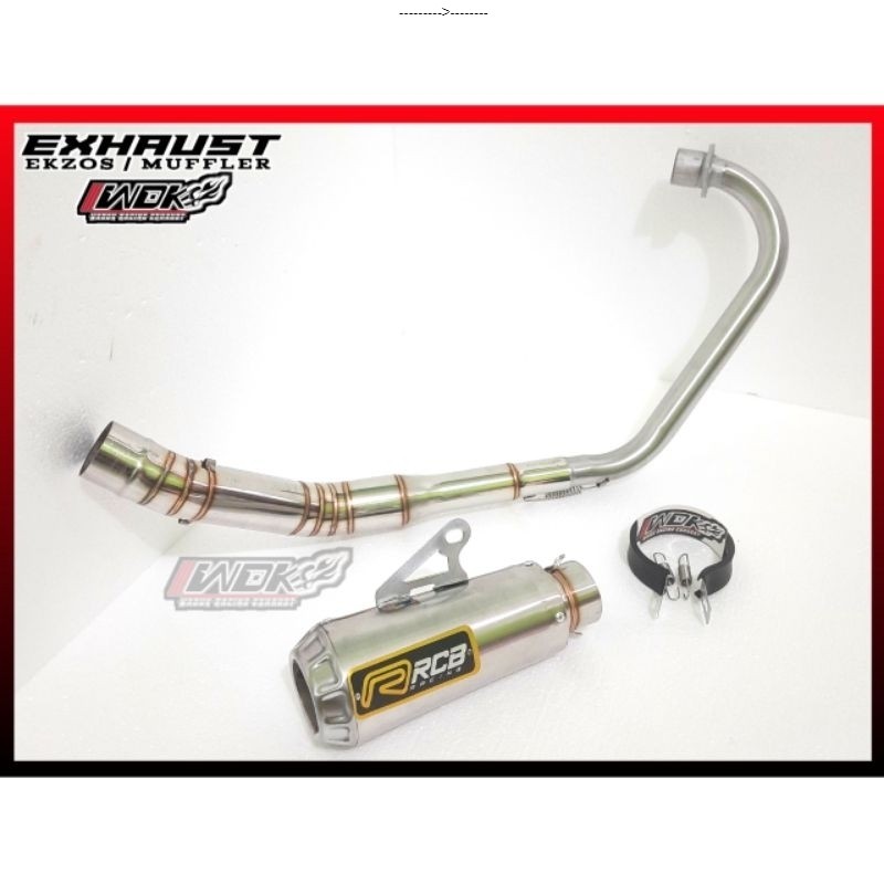 Rcb exhaust LC135 V1-V8, Y15ZR, Y15, RS150, RSX150, YZF-R15, MT15 ...