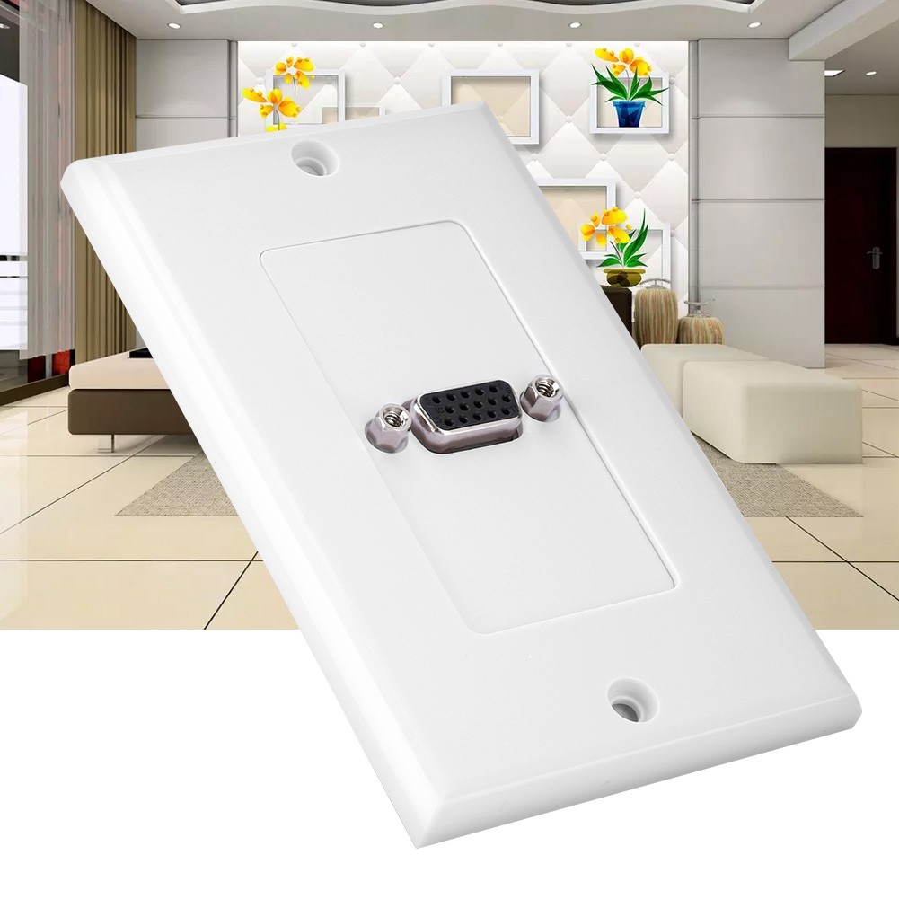 Haichao VGA Socket Wall Mount Panel Adapter ABS Material NGF | Shopee ...