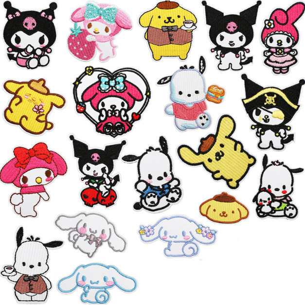 Anime Embroidery Cloth Stickers Dress Up Patch Stickers Cartoon Dog ...