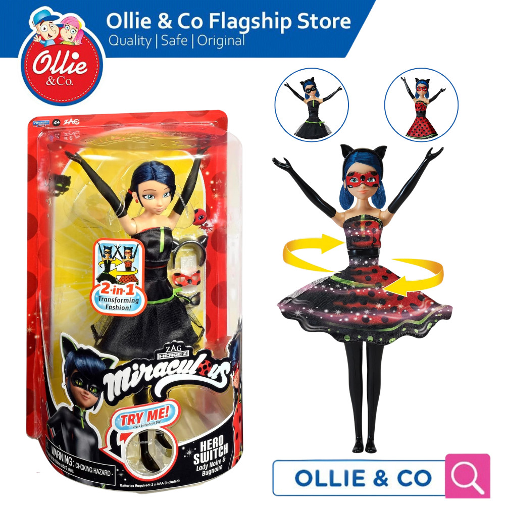 Miraculous 2-IN-1 Transforming Fashion Hero Switch Lady Noire ...