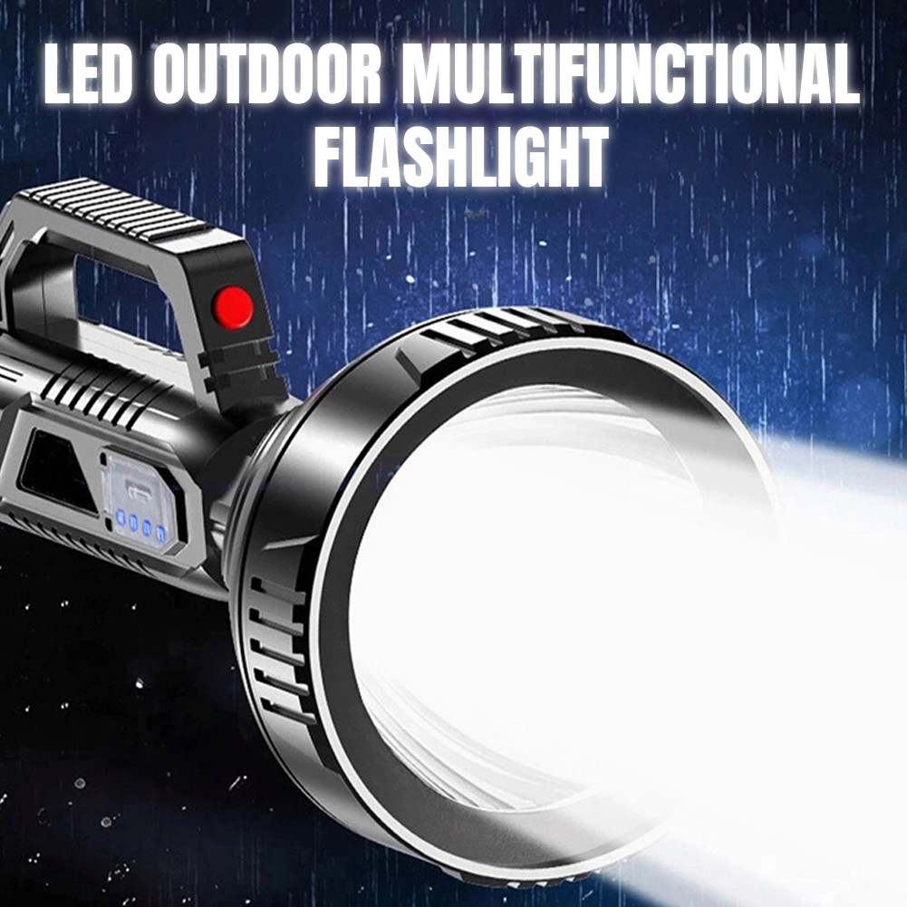 Portable Flashlight LED Searchlight Spotlight Long Range Flashlight USB ...